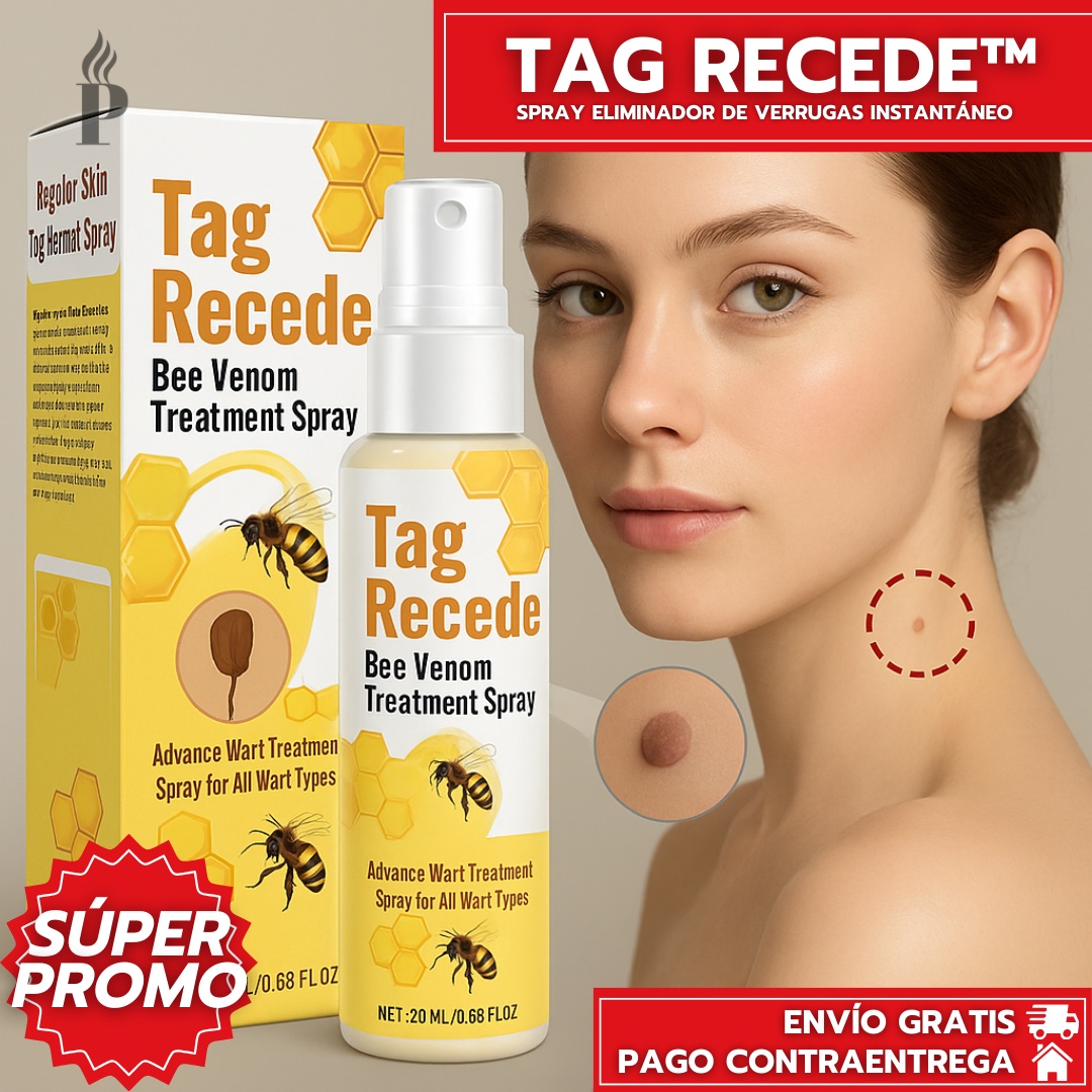 Tag Recede™: Spray Eliminador de Verrugas Instantáneo – #1 en Ventas